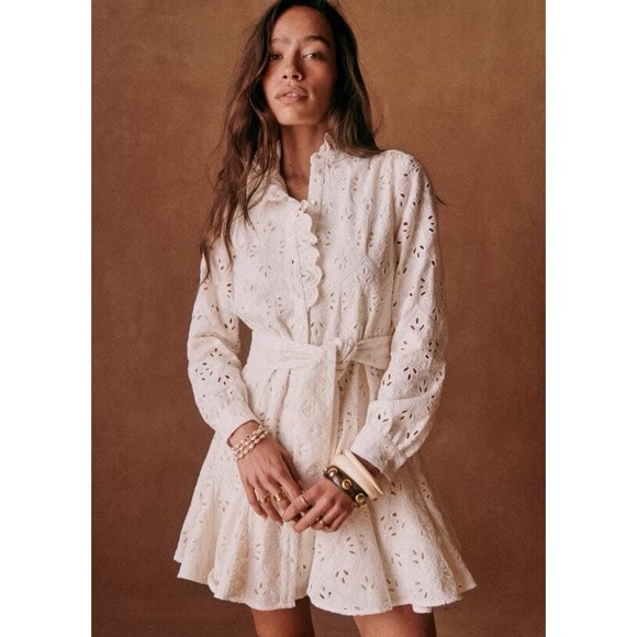 Sezane | Dresses | Sezane Marly Short Dress In White | Poshmark